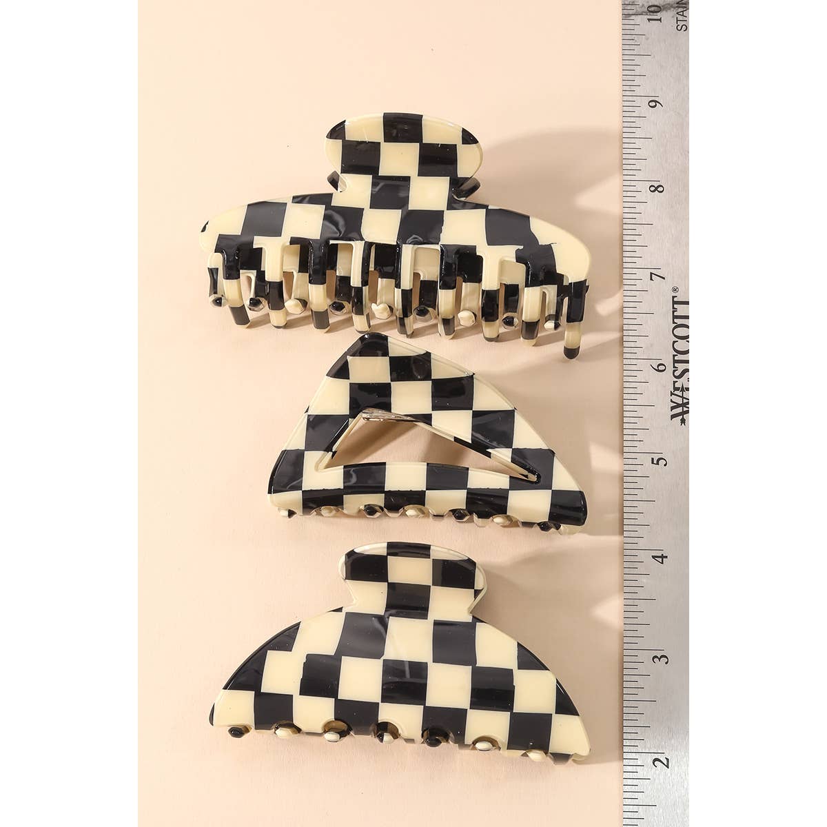 Checkered Hair Clip – Tipsy Gypsy Tahoe